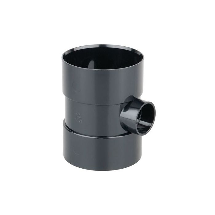 Wavin OsmaSoil double solvent-weld boss pipe 40mm Black | BHL.co.uk